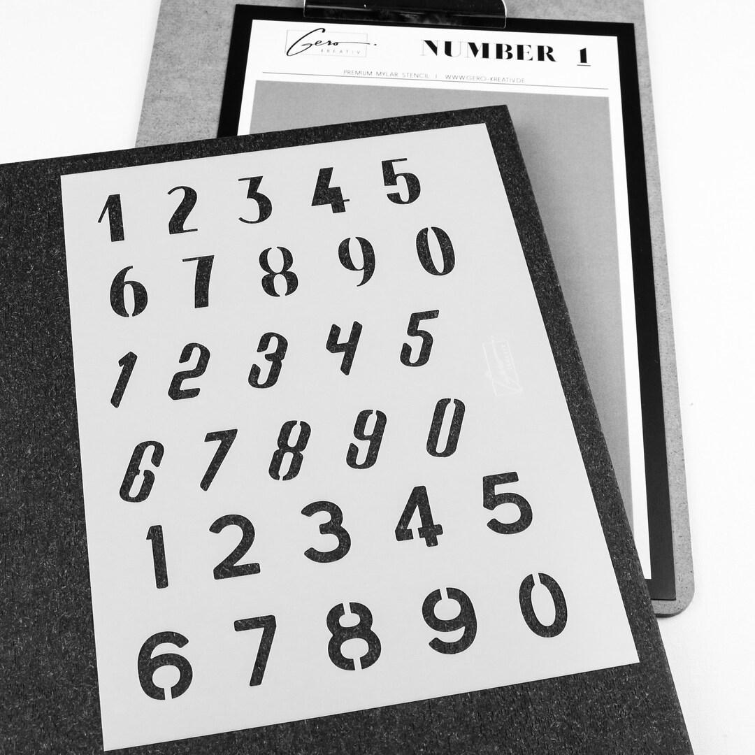 Stencil / Schablone / Masking _ Number 1 _ A5 - Etsy