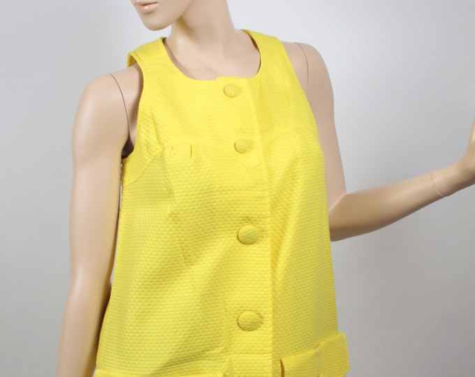 Yellow Mod Go Go Mel Mortman Retro Late 60's Sleeveless - Etsy