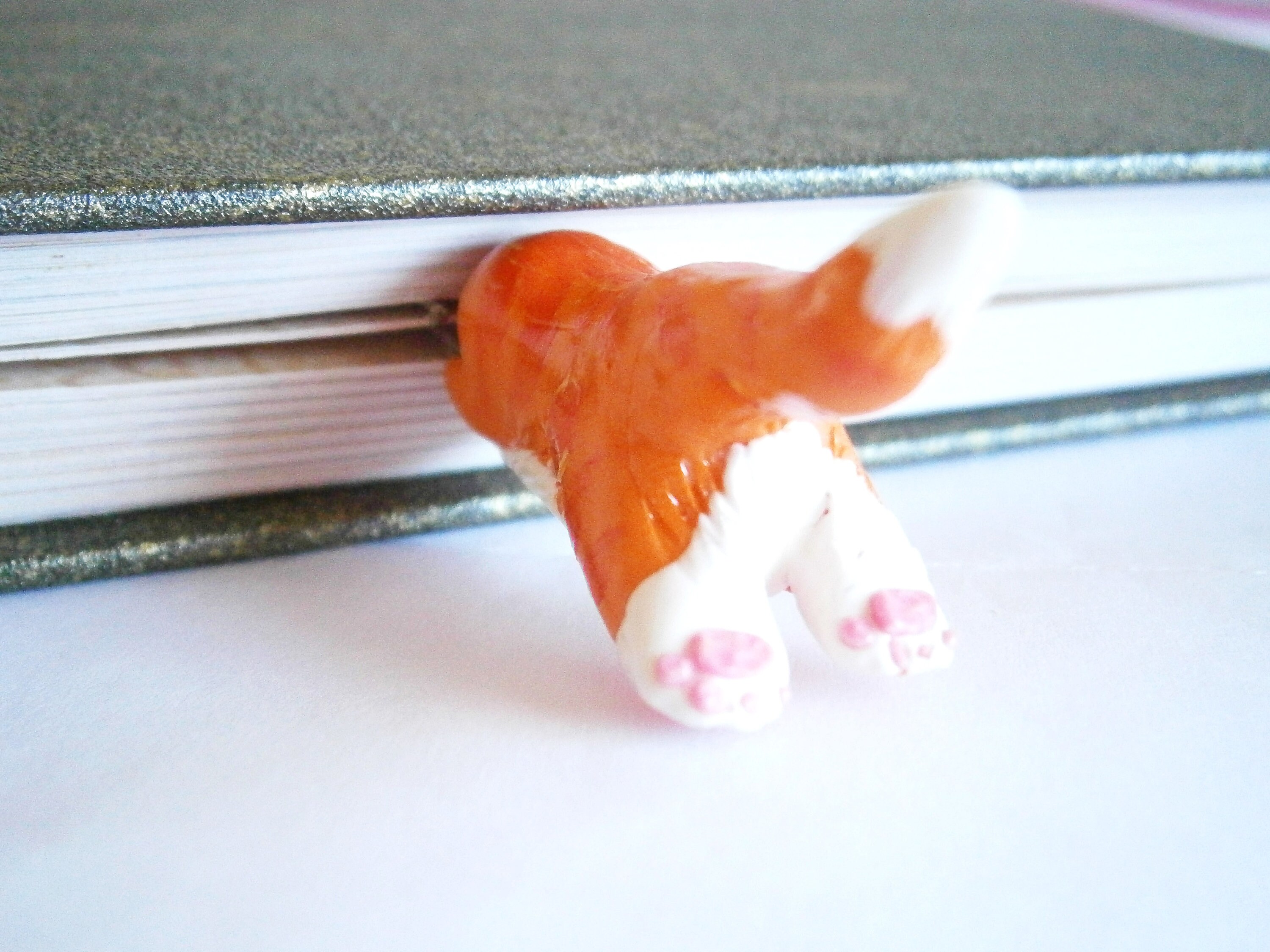 Orange Cat Bookmark Ginger Tabby Polymer Clay Cat Funny - Etsy