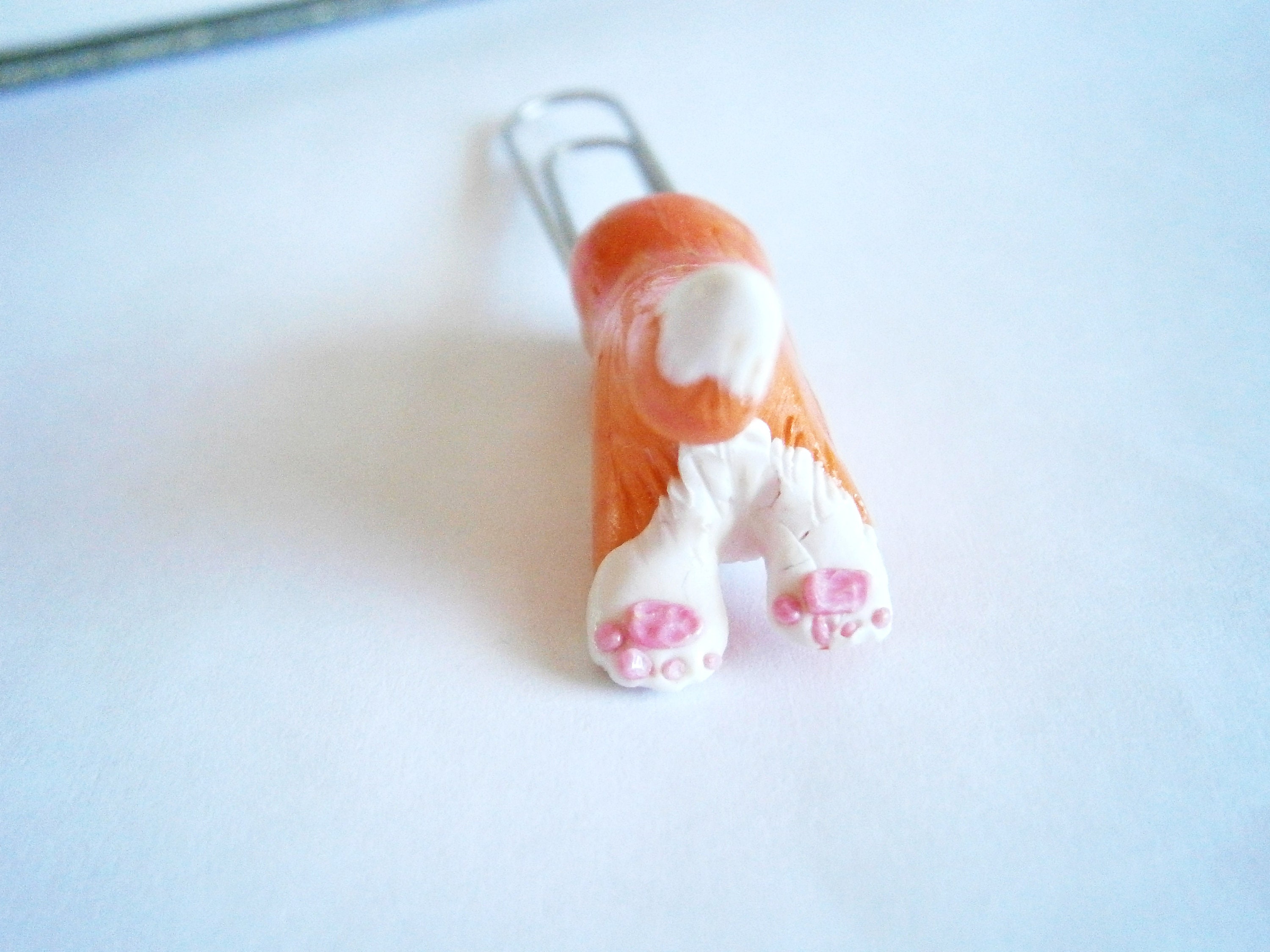 Orange Cat Bookmark Ginger Tabby Polymer Clay Cat Funny - Etsy