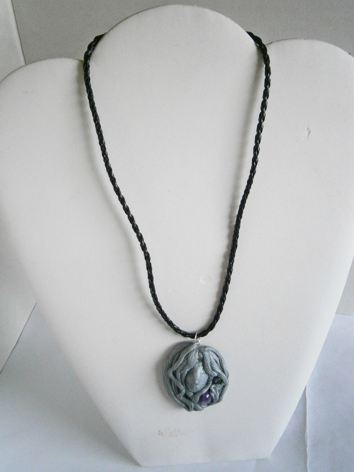 Goddess Necklace - Pagan Goddess Pendant - Gemstone Jewelry - Polymer ...