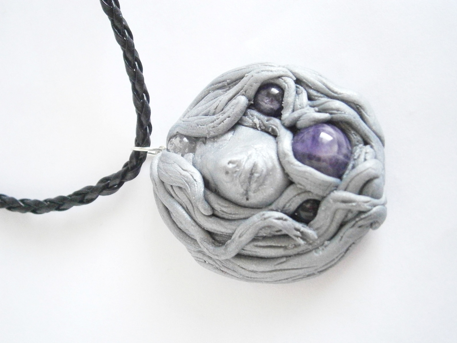 Goddess Necklace - Pagan Goddess Pendant - Gemstone Jewelry - Polymer ...