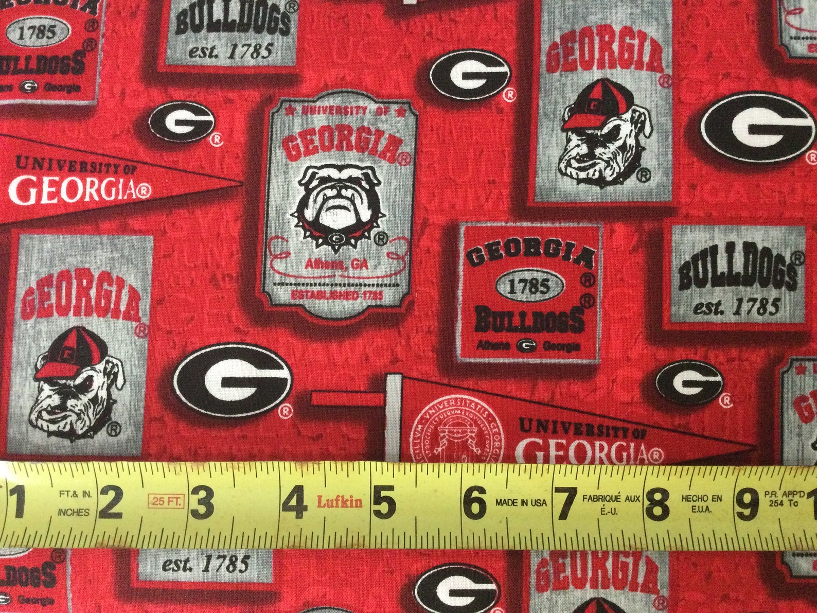 GEORGIA BULLDOGS Ncaa 45 Cotton Fabric Sykel Enterprises - Etsy