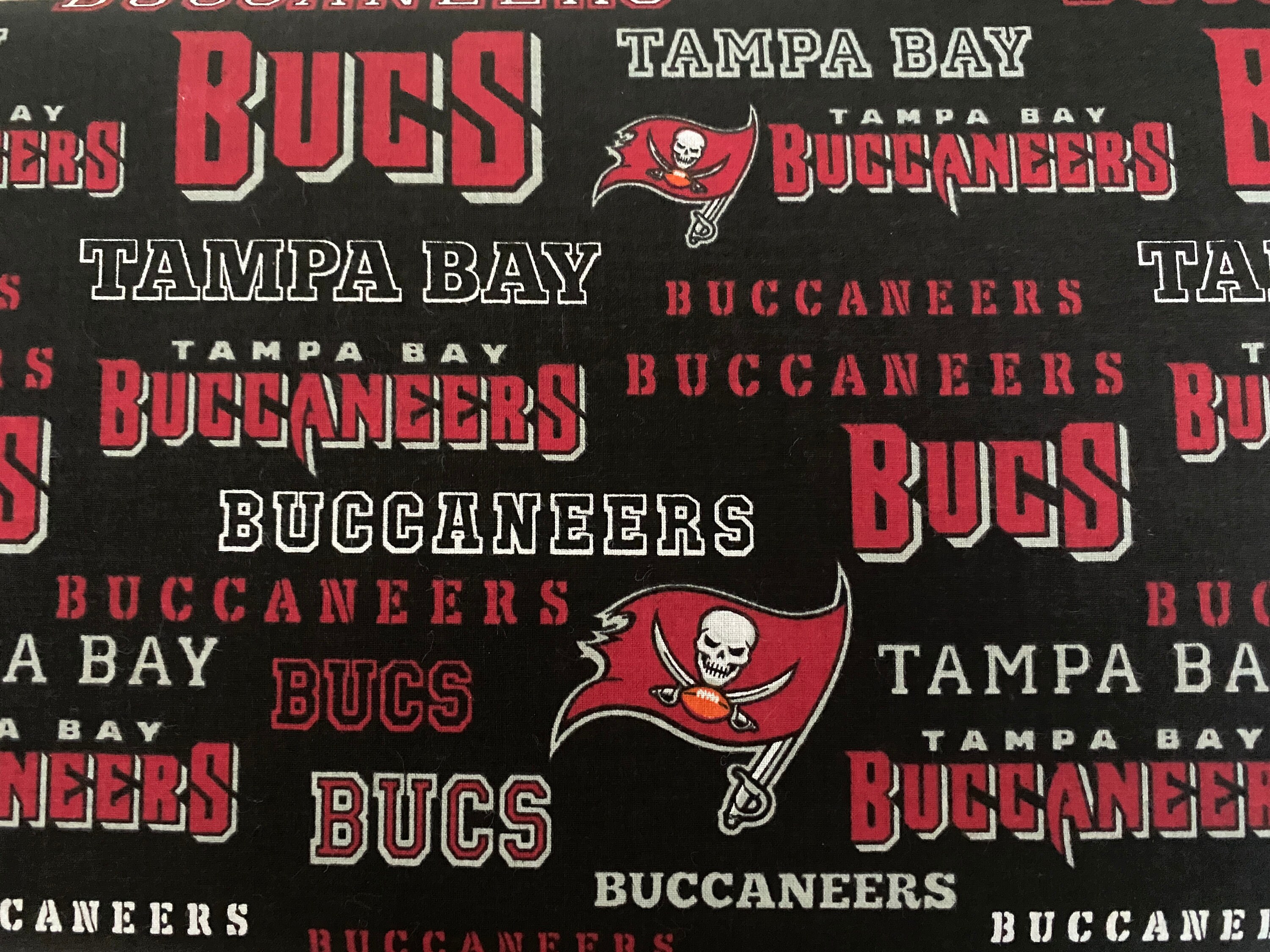 Tampa Bay Buccaneers Cotton Fabric - NFL Print (by the Yard) - Etsy