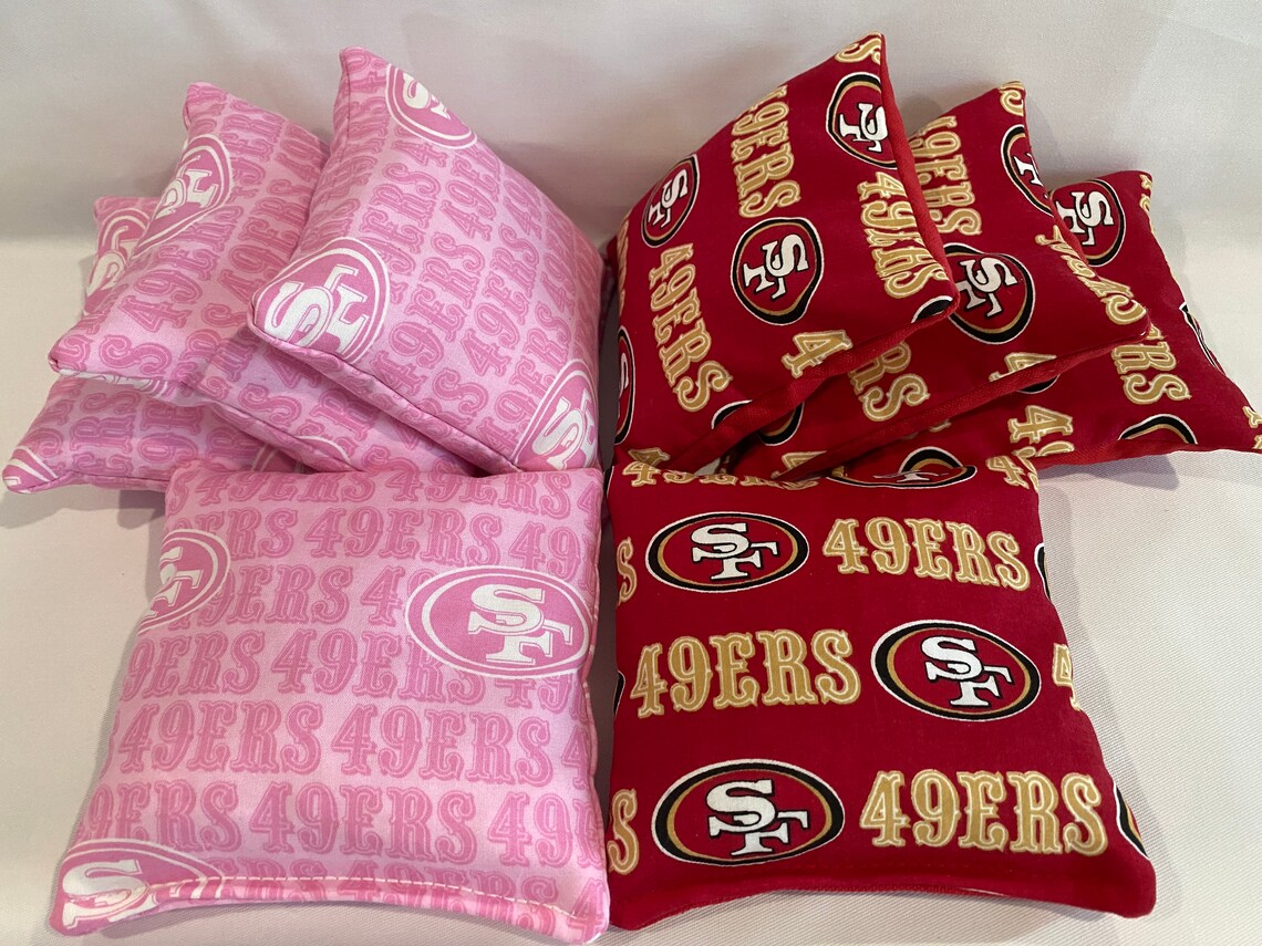 San Francisco 49ers 8 Cornhole Bags Bean Toss 4 of Each Print 2 Sides ...