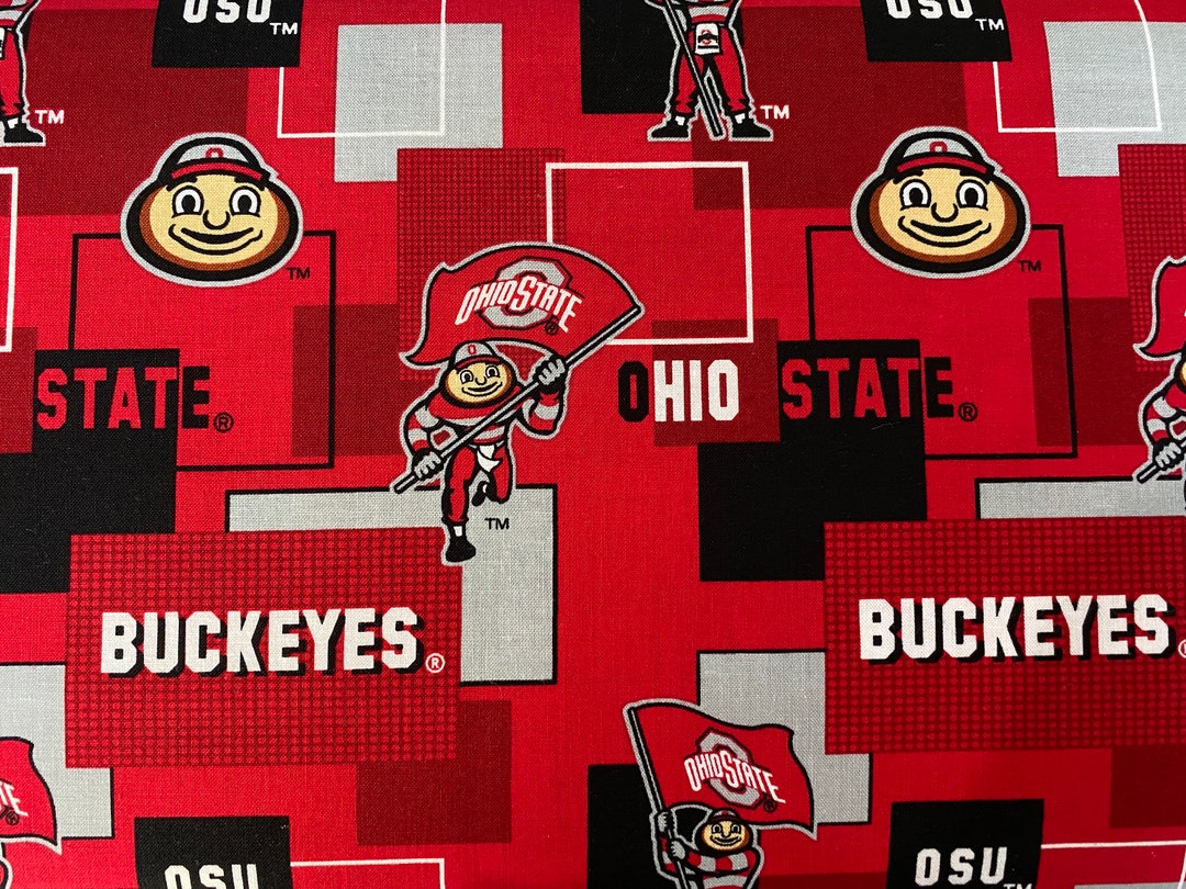OHIO STATE Buckeyes Ncaa 45" Cotton Fabric Sykel Enterprises - Etsy