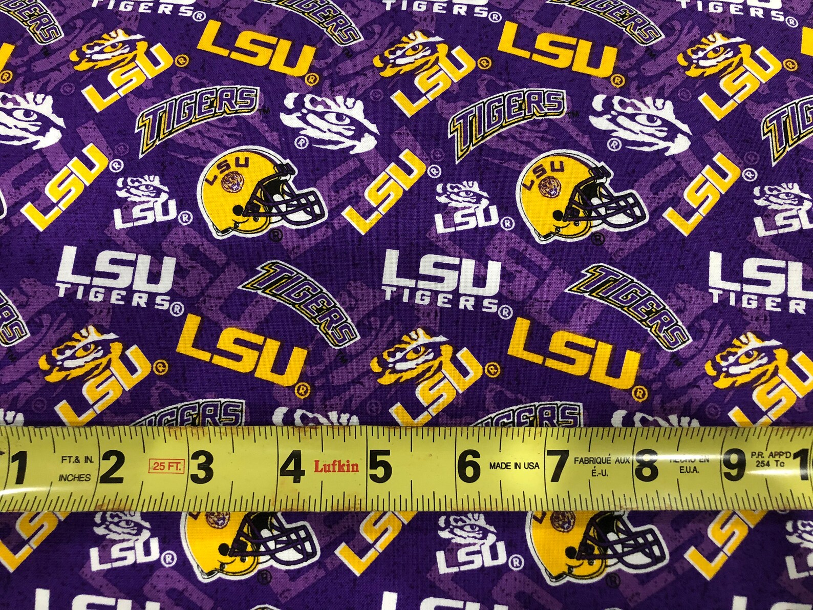 LSU TIGERS Ncaa 45" Cotton Fabric Sykel Enterprises - Etsy