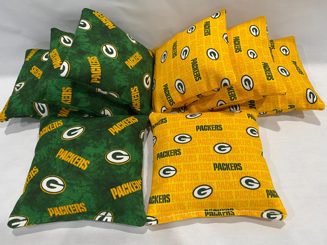 GREEN PACKERS 8 Cornhole Bags (new Duck Cloth Prints) Bean Toss 4 of ...