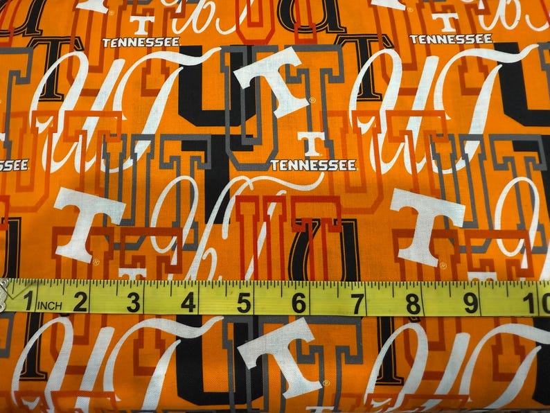 TENNESSEE VOLS Ncaa 45" Cotton Fabric Sykel Enterprises - Etsy