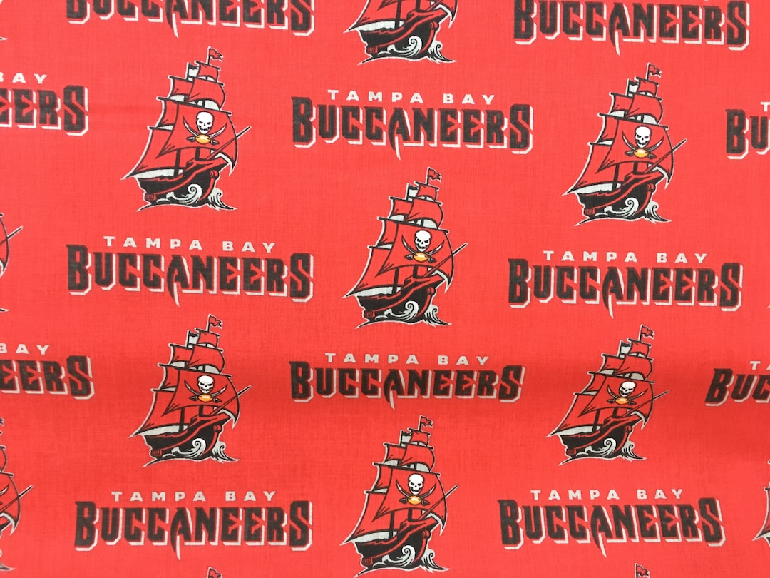 TAMPA BAY Buccaneers 60" Wide Cotton Fabric by the Yard by the 1/2 Yard ...