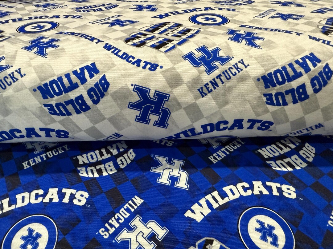 KENTUCKY WILDCATS Cotton Duck Canvas Fabric Ncaa Sykel Enterprises - Etsy