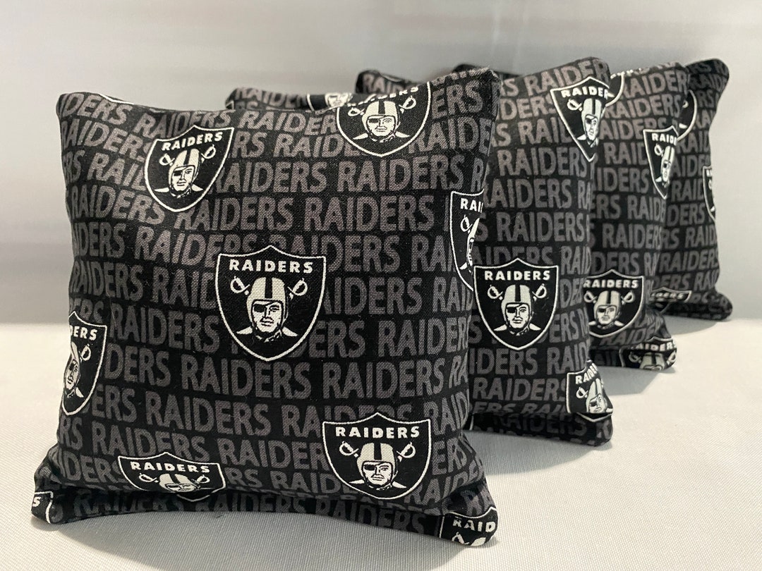 Las Vegas Raiders 4 Cornhole Bags Bean Toss Print 2 Sides - Etsy