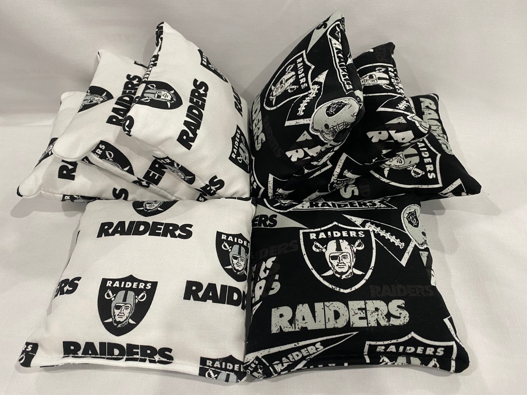 Las Vegas Raiders 8 Cornhole Bags Bean Toss 4 of Each Print 2 Sides - Etsy