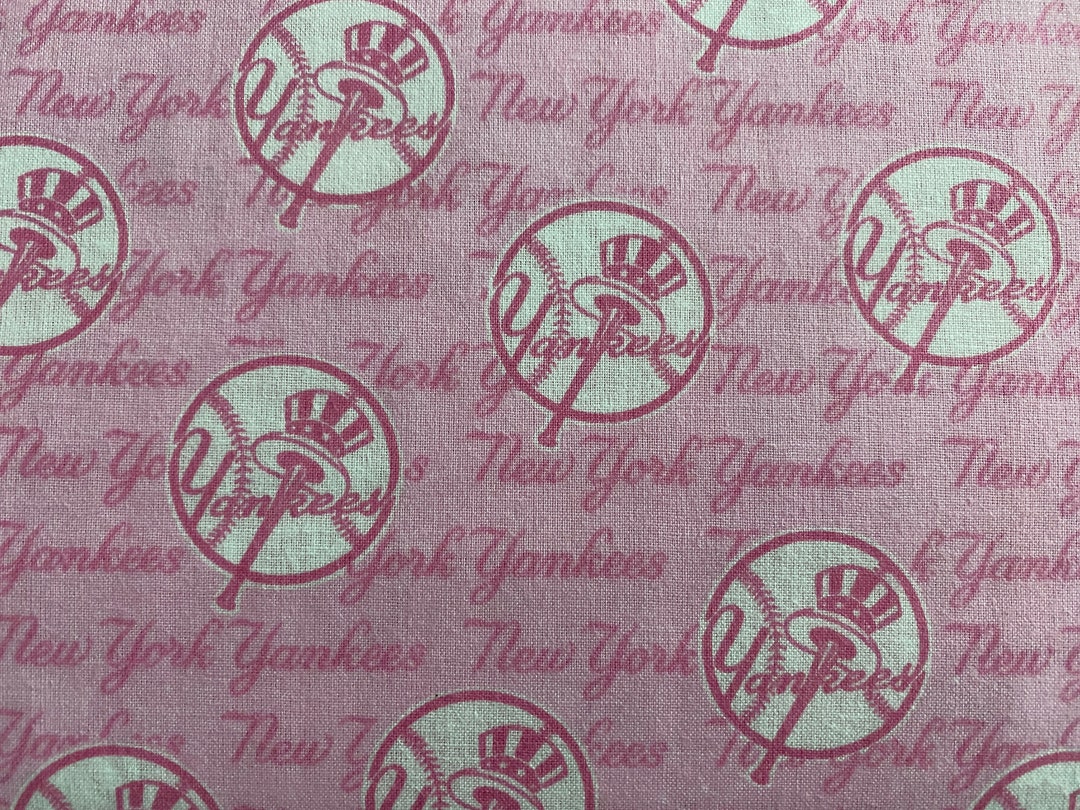 NEW YORK Yankees 60" Wide Cotton Fabric by the Yard by the 1/2 Yard MLB ...