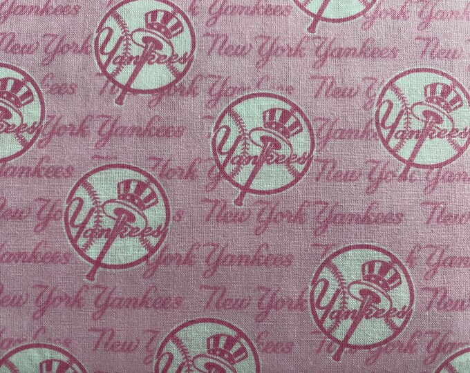 NEW YORK Yankees 60 Wide Cotton Fabric by the Yard by the 1/2 Yard MLB ...