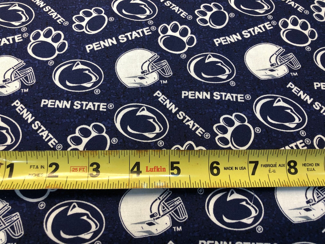 PENN STATE Ncaa 45" Cotton Fabric Sykel Enterprises - Etsy