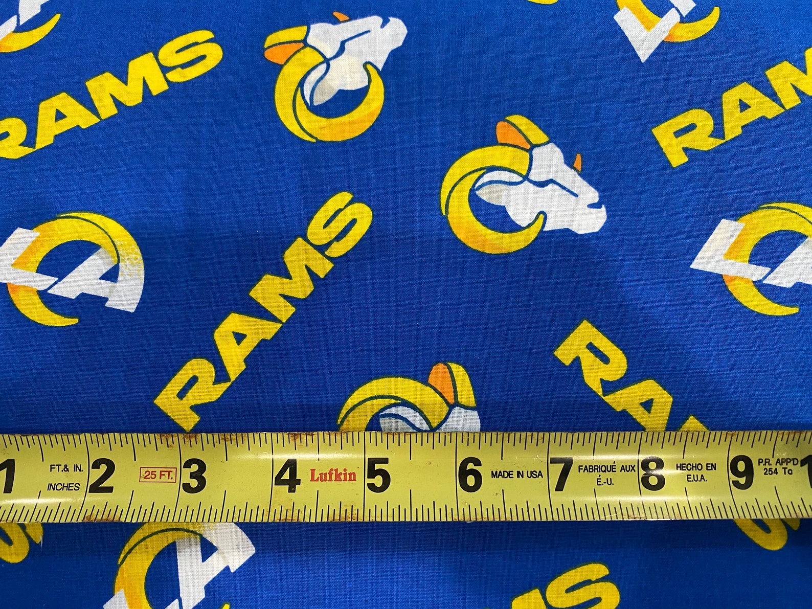 Los Angeles Rams 60 Wide Cotton Fabric By The Yard By | Etsy