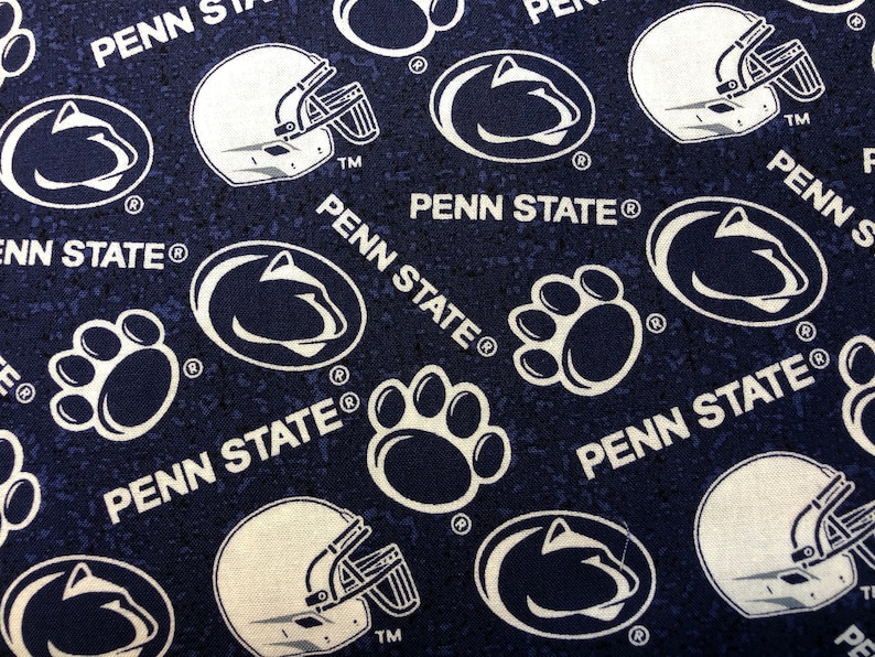PENN STATE Ncaa 45" Cotton Fabric Sykel Enterprises - Etsy