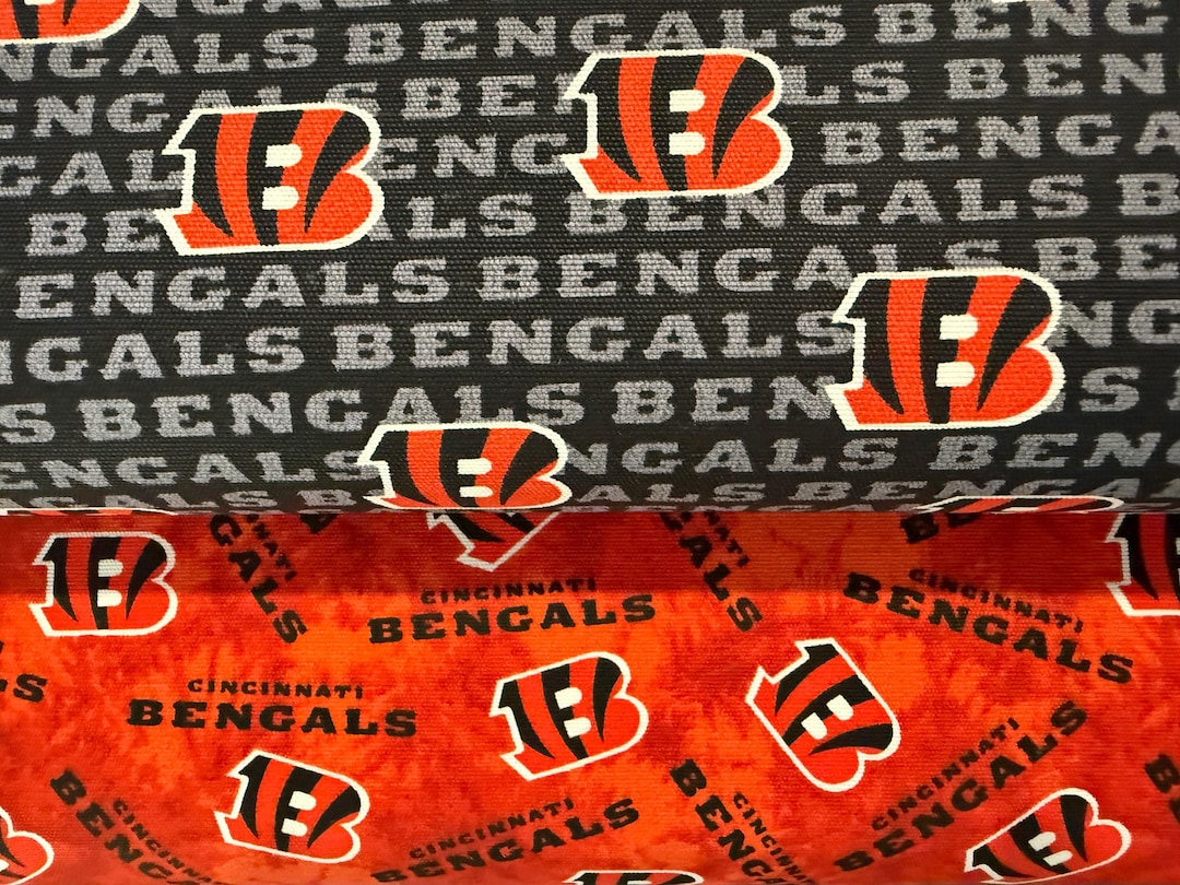 CINCINNATI BENGALS Limited Edition NFL Duck Canvas Cotton Print by the ...