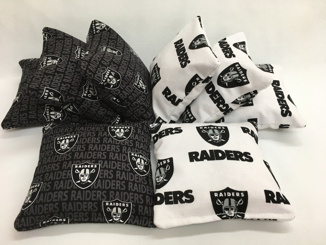 Las Vegas Raiders 8 Cornhole Bags Bean Toss 4 of Each Print 2 Sides - Etsy