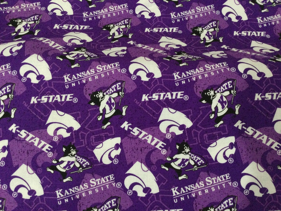 KANSAS STATE Ncaa 45" Cotton Fabric Sykel Enterprises - Etsy