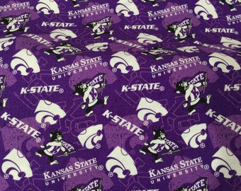 Kansas State Fabric - Etsy