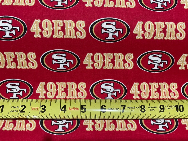 San Francisco 49ers Cotton Fabric - 60" Wide - NFL Team - Etsy