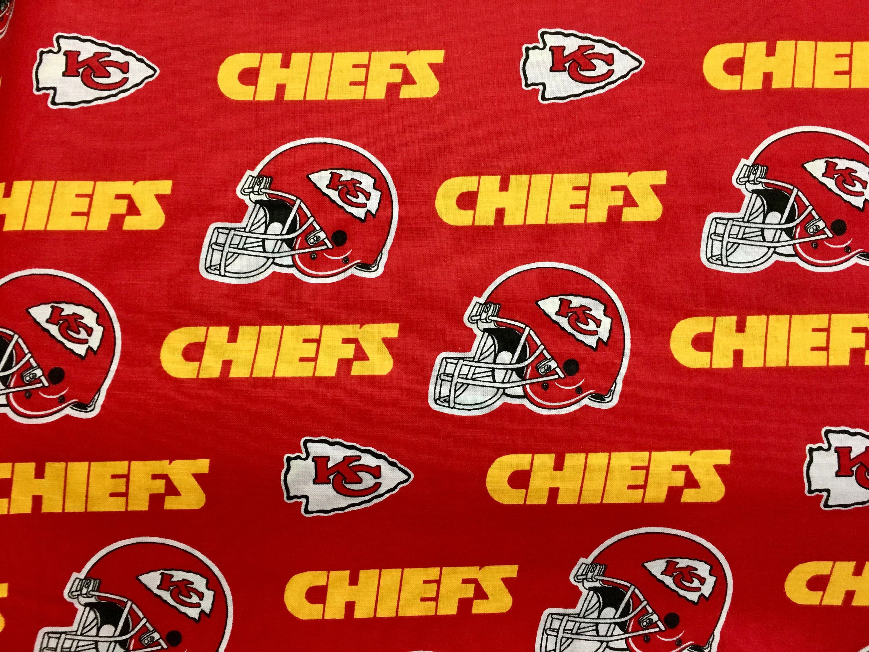 KANSAS CITY Chiefs 60 Wide Cotton Fabric by the Yard by - Etsy