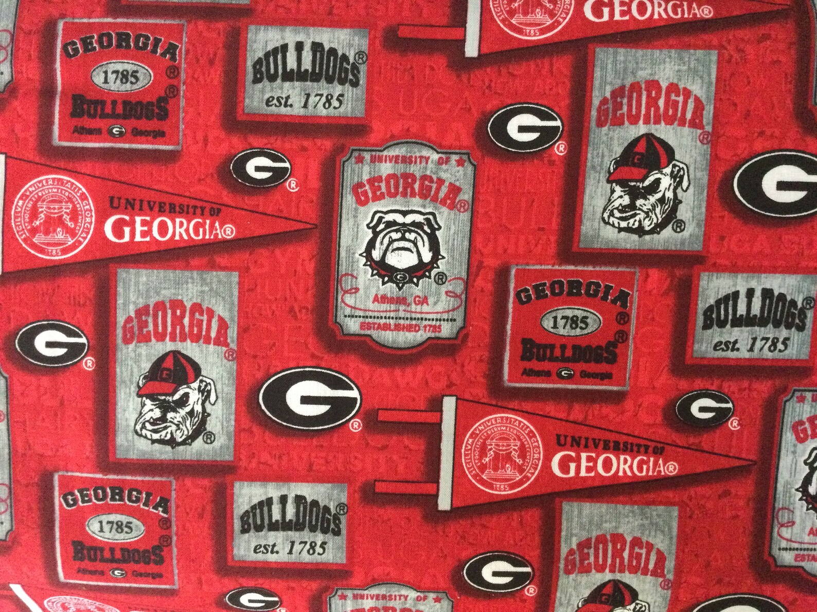 GEORGIA BULLDOGS Ncaa 45 Cotton Fabric Sykel Enterprises - Etsy
