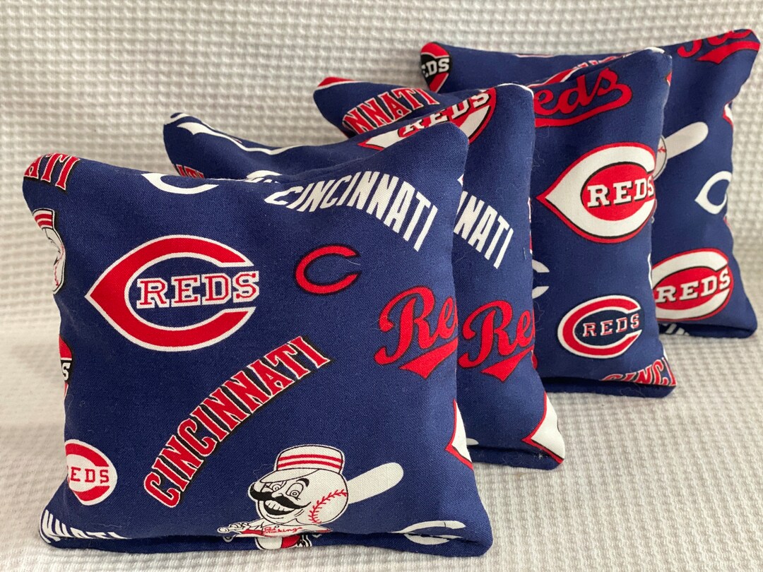 CINCINNATI REDS 4 Cornhole Bags Bean Toss Print 2 Sides - Etsy