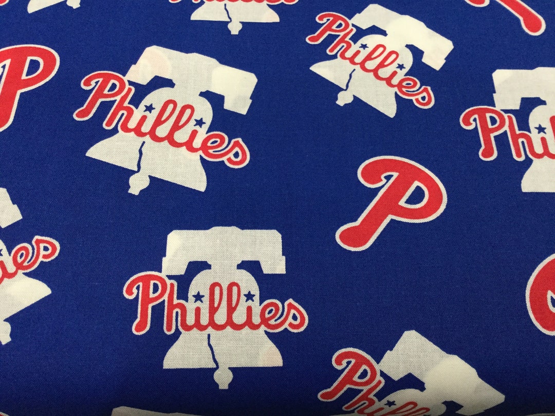 Philadelphia Phillies Cotton Fabric: 60" Wide, MLB Team Material - Etsy