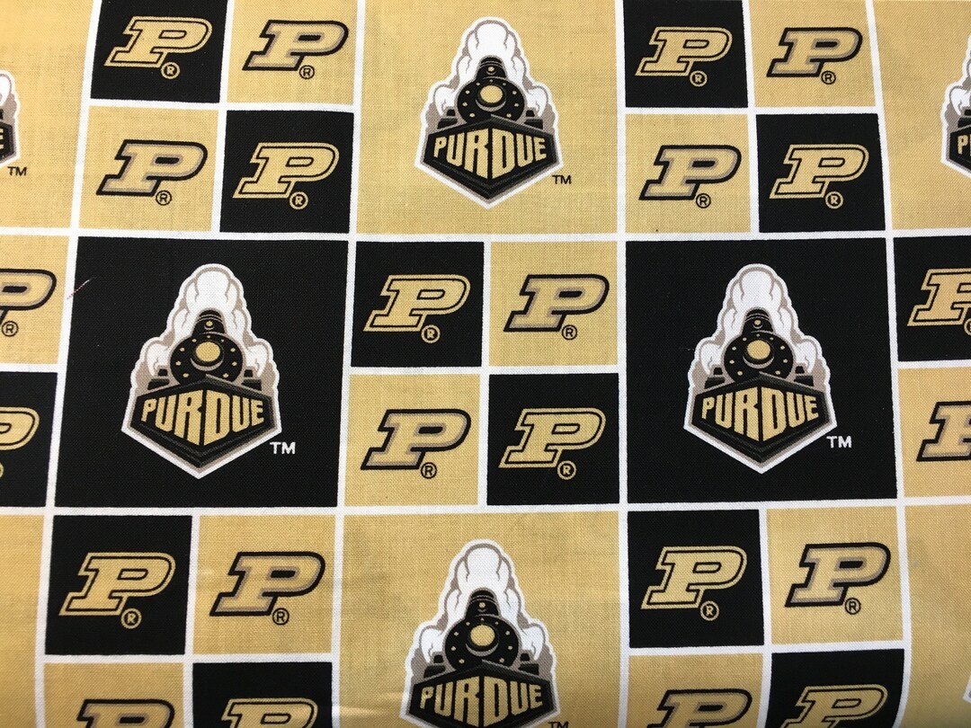 PURDUE BOILAMAKERS Ncaa 45" Cotton Fabric Sykel Enterprises - Etsy