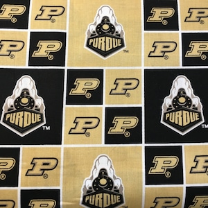 PURDUE BOILAMAKERS Ncaa 45" Cotton Fabric Sykel Enterprises - Etsy