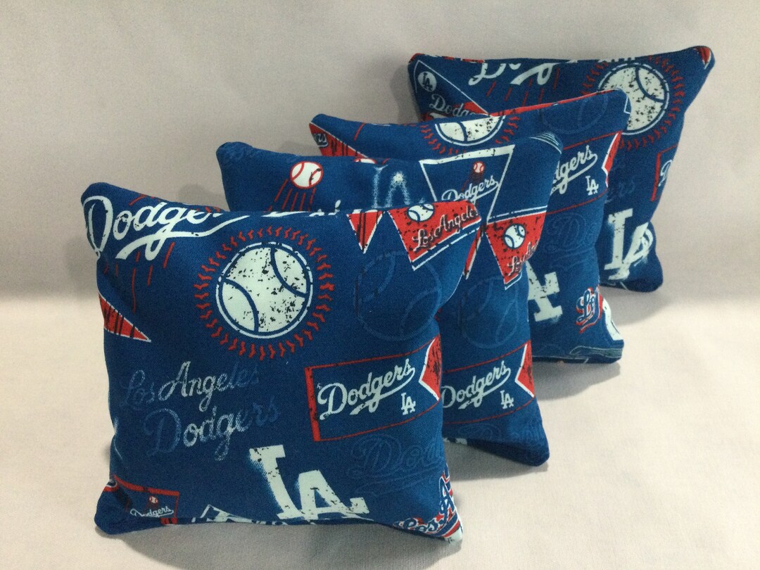 Los Angeles Dodgers 4 Cornhole Bags Bean Toss Print 2 Sides Etsy