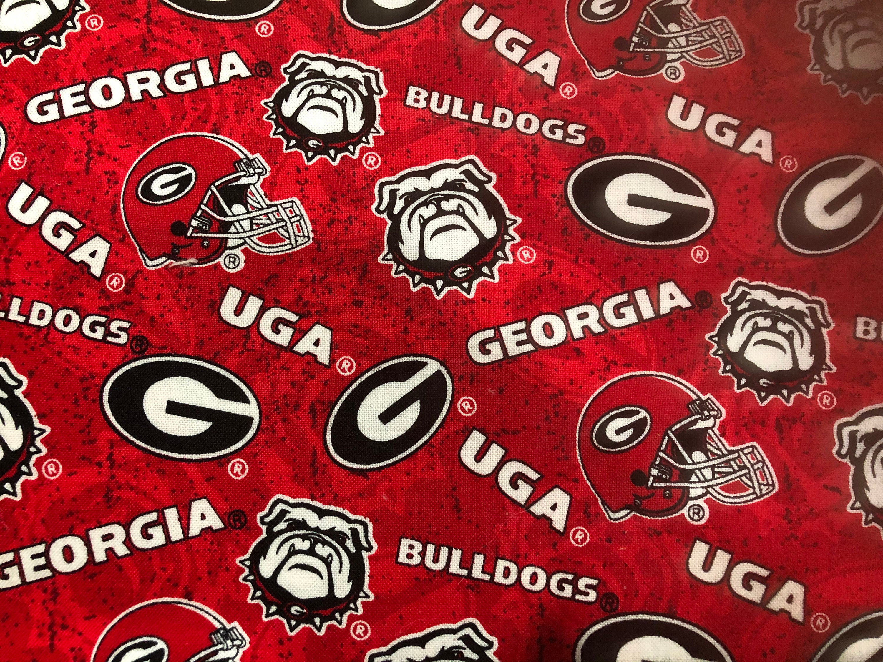 GEORGIA BULLDOGS ncaa 43-44" Cotton Fabric Sykel Enterprises - Etsy ...