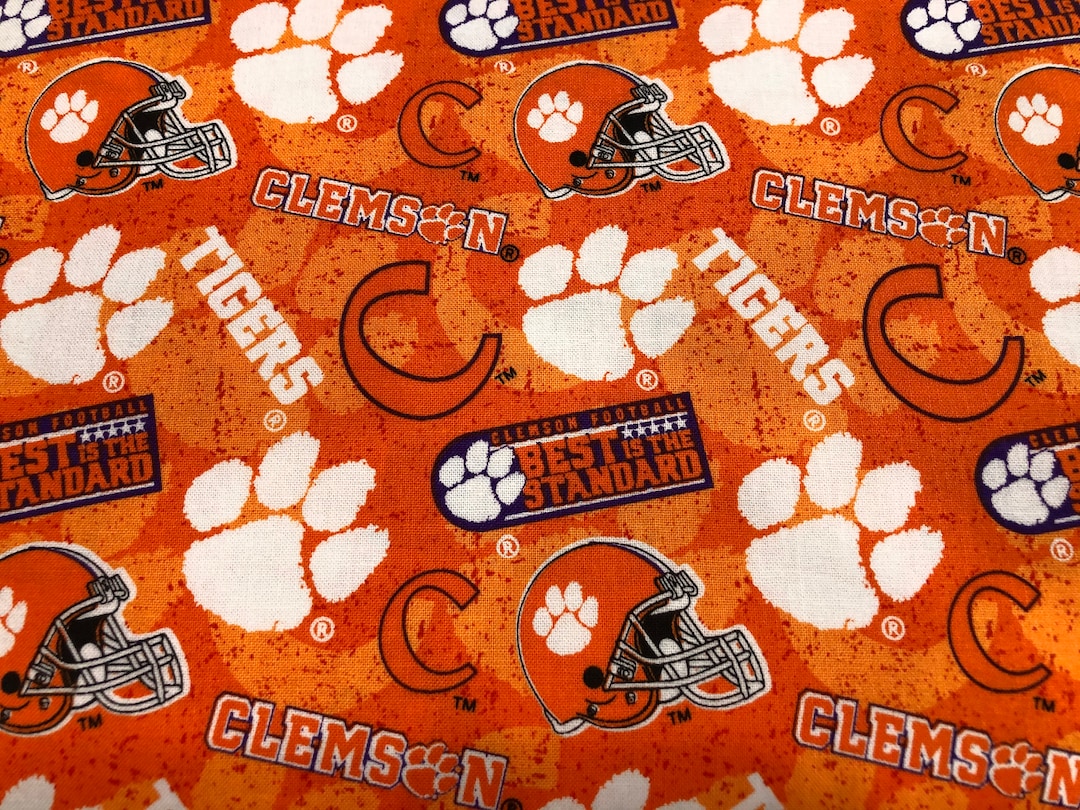 CLEMSON TIGERS Ncaa 45" Cotton Fabric Sykel Enterprises - Etsy
