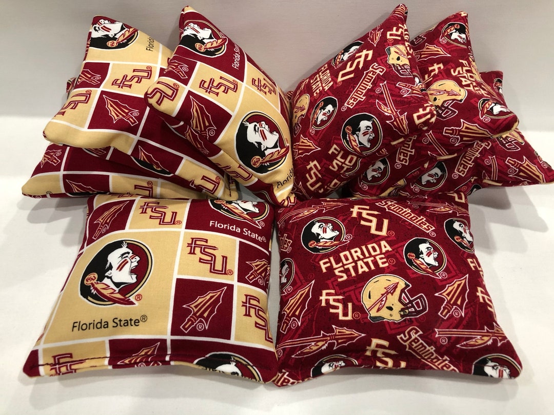 FLORIDA STATE SEMINOLES 8 Cornhole Bags Bean Toss 4 of Each Print 2 ...