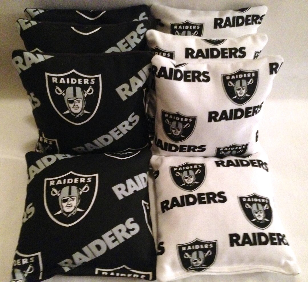 Las Vegas Raiders 8 Cornhole Bags Bean Toss 4 of Each Print 2 Sides - Etsy