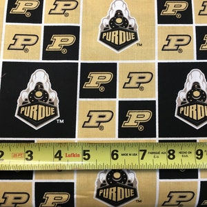 PURDUE BOILAMAKERS Ncaa 45" Cotton Fabric Sykel Enterprises - Etsy