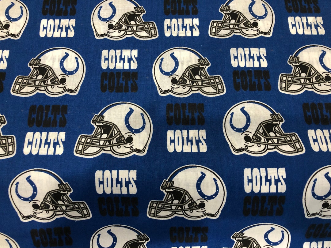 Indianapolis Colts Cotton Fabric - NFL Team Print (by the Yard) - Etsy
