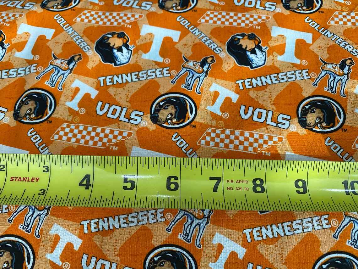TENNESSEE VOLS Ncaa 45" Cotton Fabric Sykel Enterprises - Etsy