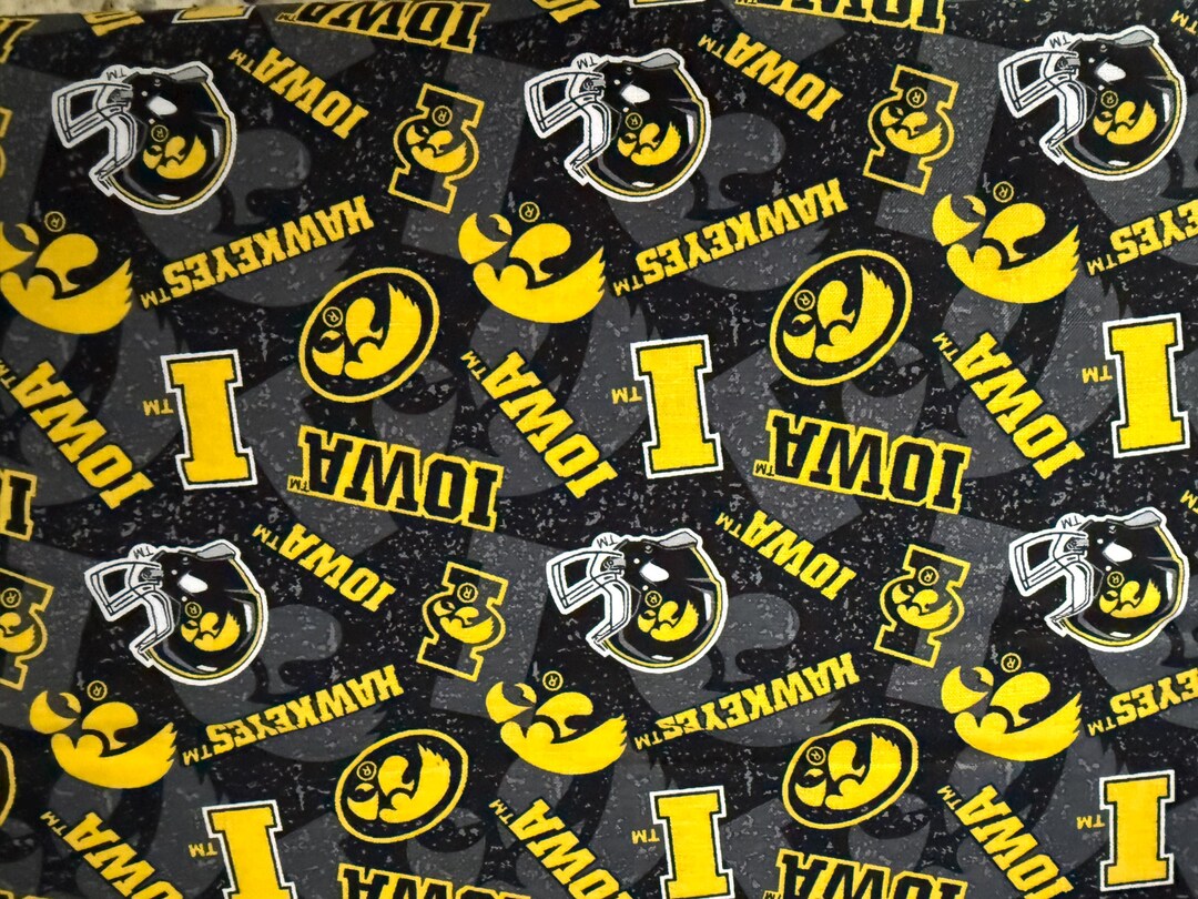 Iowa Hawkeyes NCAA 45" Cotton Fabric Sykel Enterprises - Etsy
