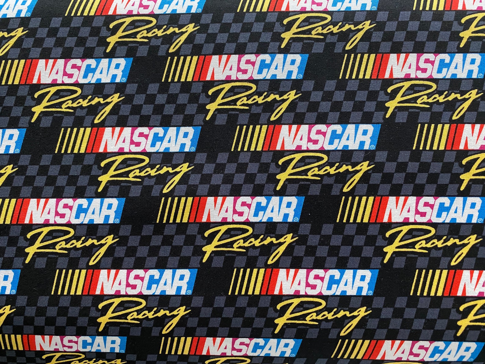 NASCAR Racing 45 Wide Cotton Fabric By The Yard By The | Etsy