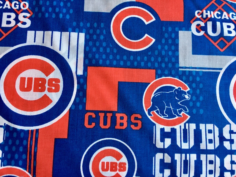 Chicago Cubs Cotton Fabric - MLB Team Print (by the Yard) - Etsy