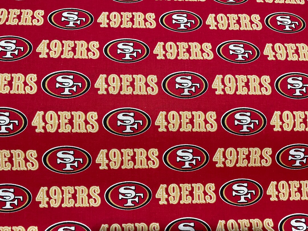 San Francisco 49ers Cotton Fabric - 60" Wide - NFL Team - Etsy