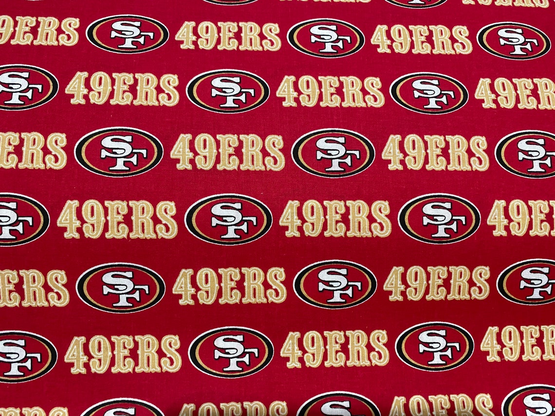 San Francisco 49ers Cotton Fabric - 60" Wide - NFL Team - Etsy