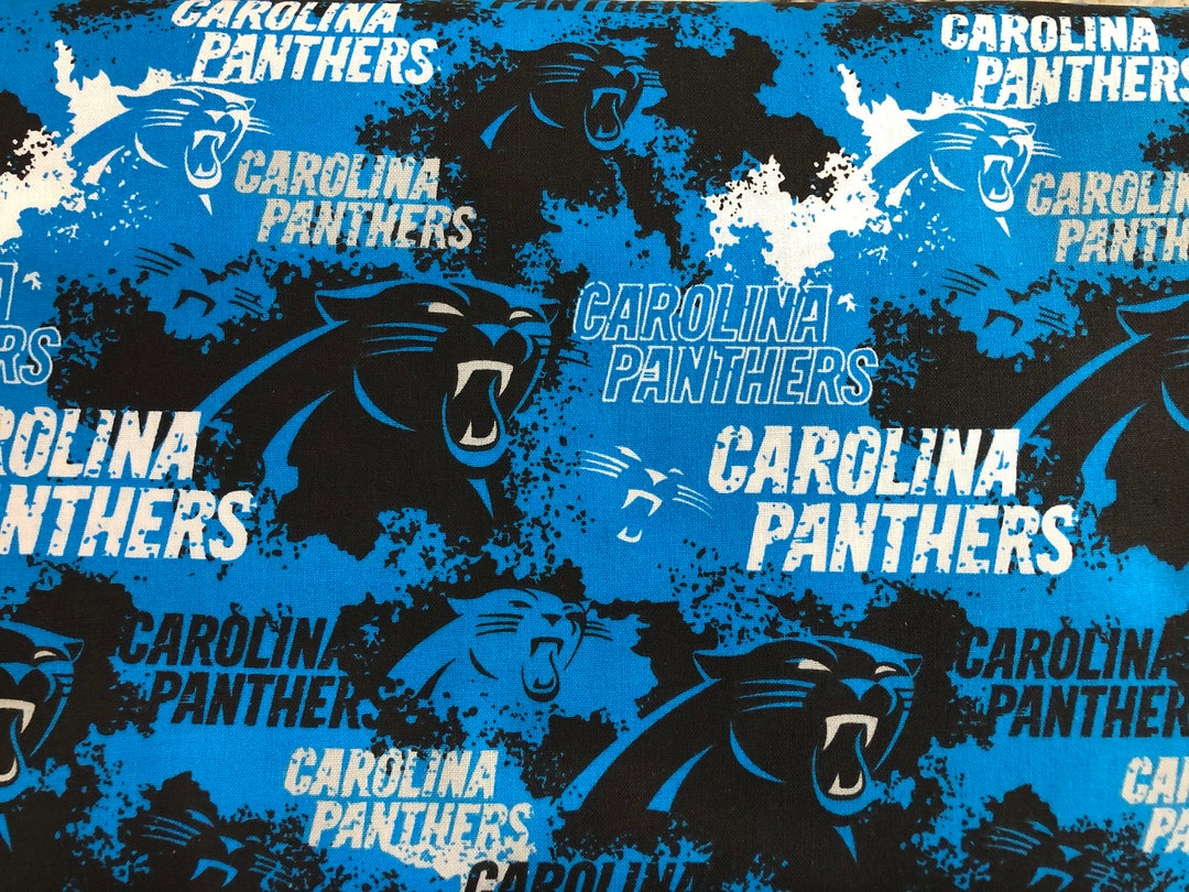 CAROLINA PANTHERS 45" Wide Cotton Fabric by the Yard by the 1/2 Yard ...