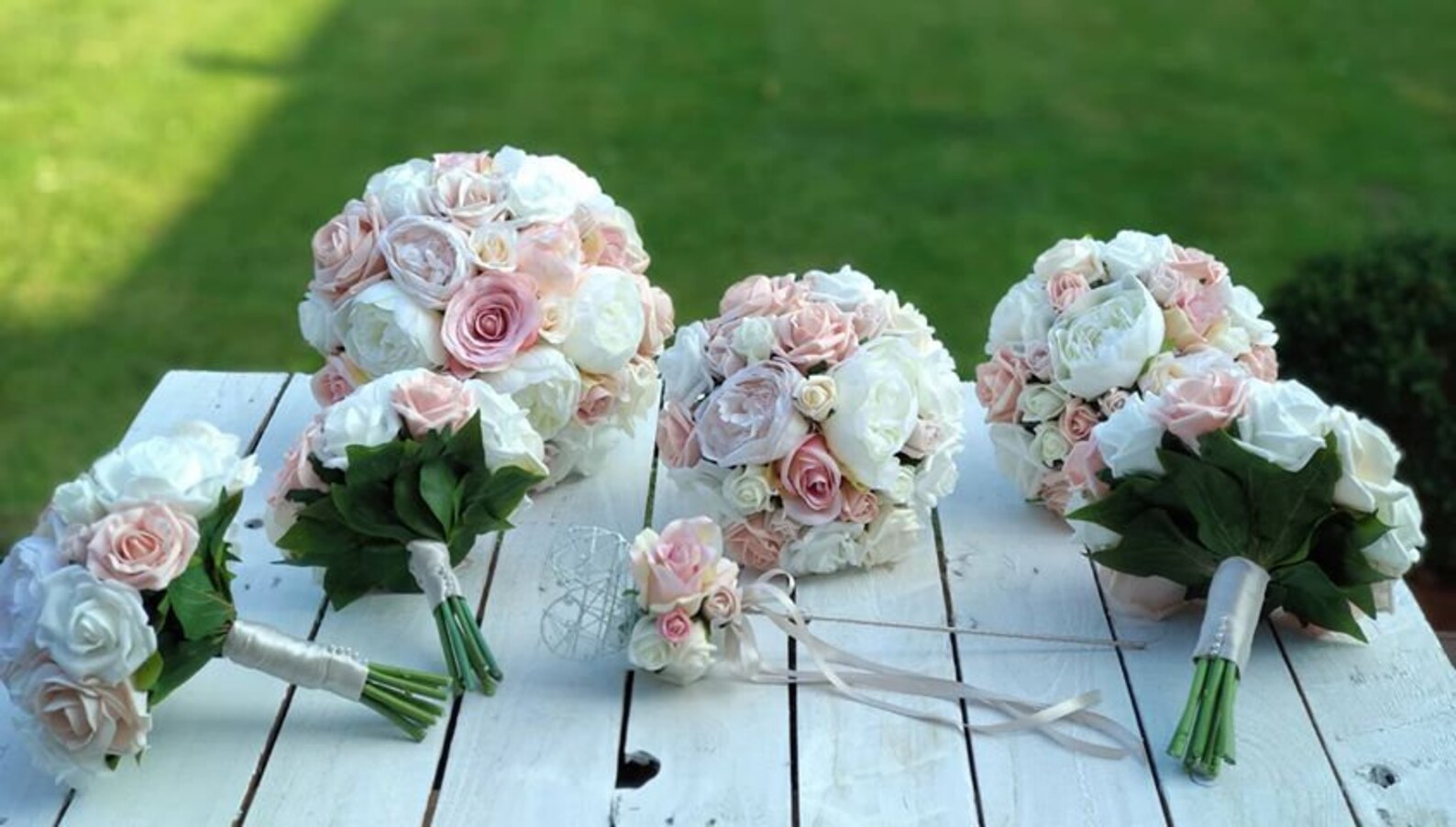 Bespoke Dusky Pink Rose Gold and ivory rose wedding bridal | Etsy