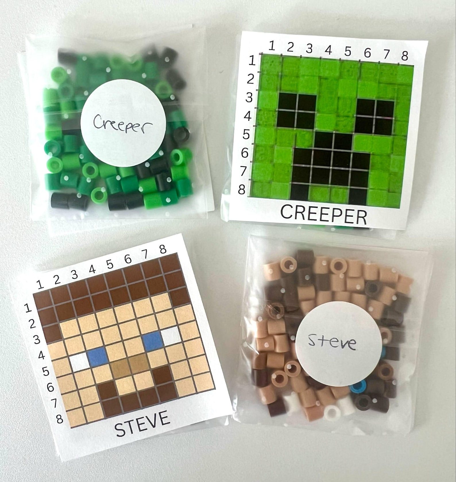 Minecraft DIY Perler Bead Kits | Gift | Party | Activity - Etsy