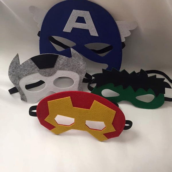 Superhero Masks - Etsy